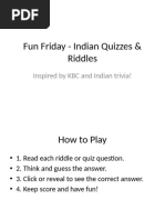 Fun Friday - 20 Riddles | PDF