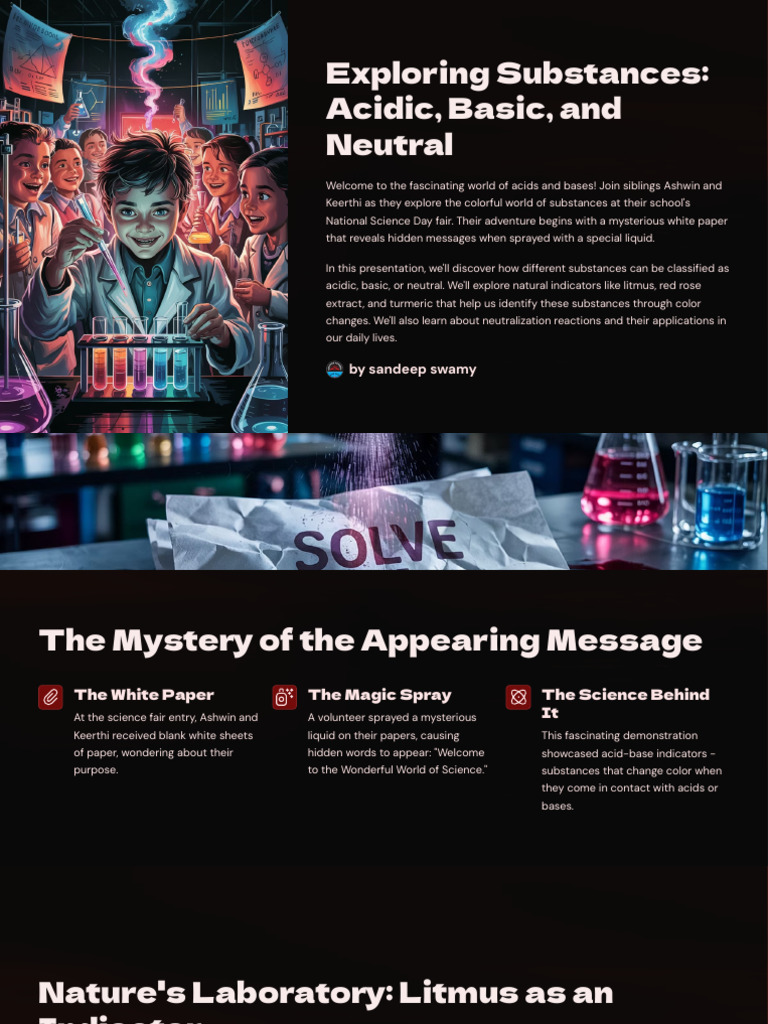 Exploring Substances Acidic Basic and Neutral | PDF | Sodium Bicarbonate | Soil