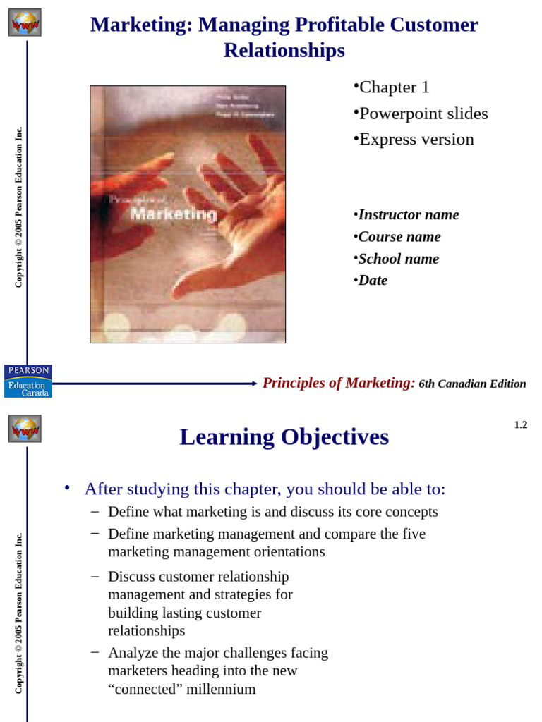 Kotler Pom 6ce Ch01 Ppt | PDF | Marketing | Customer