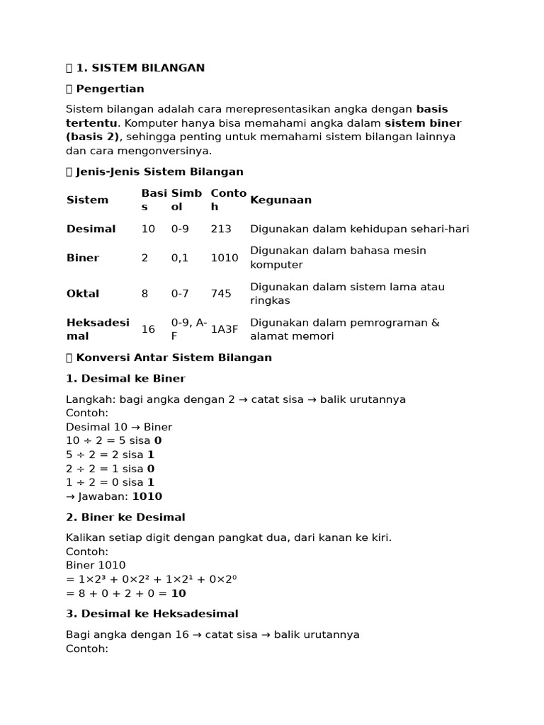 Bilangan Binar | PDF