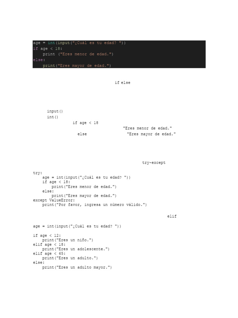 Ejercicio con condicionales | PDF