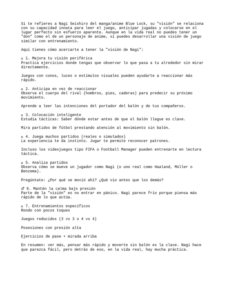 Como Tener La Vision de Nagi | PDF