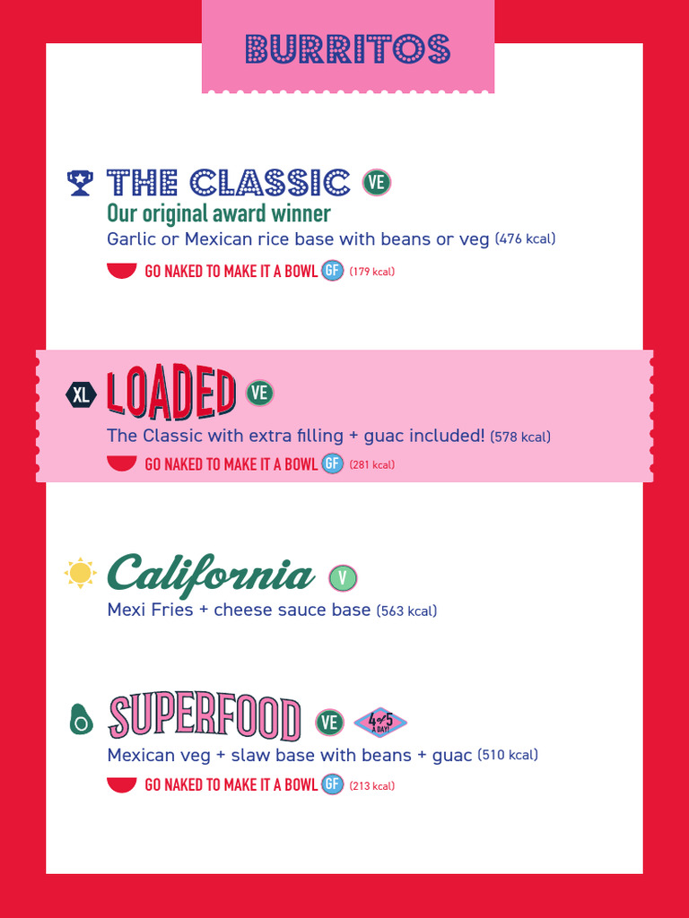 Barburrito Main Menu 0324 | PDF | Burrito | Foods