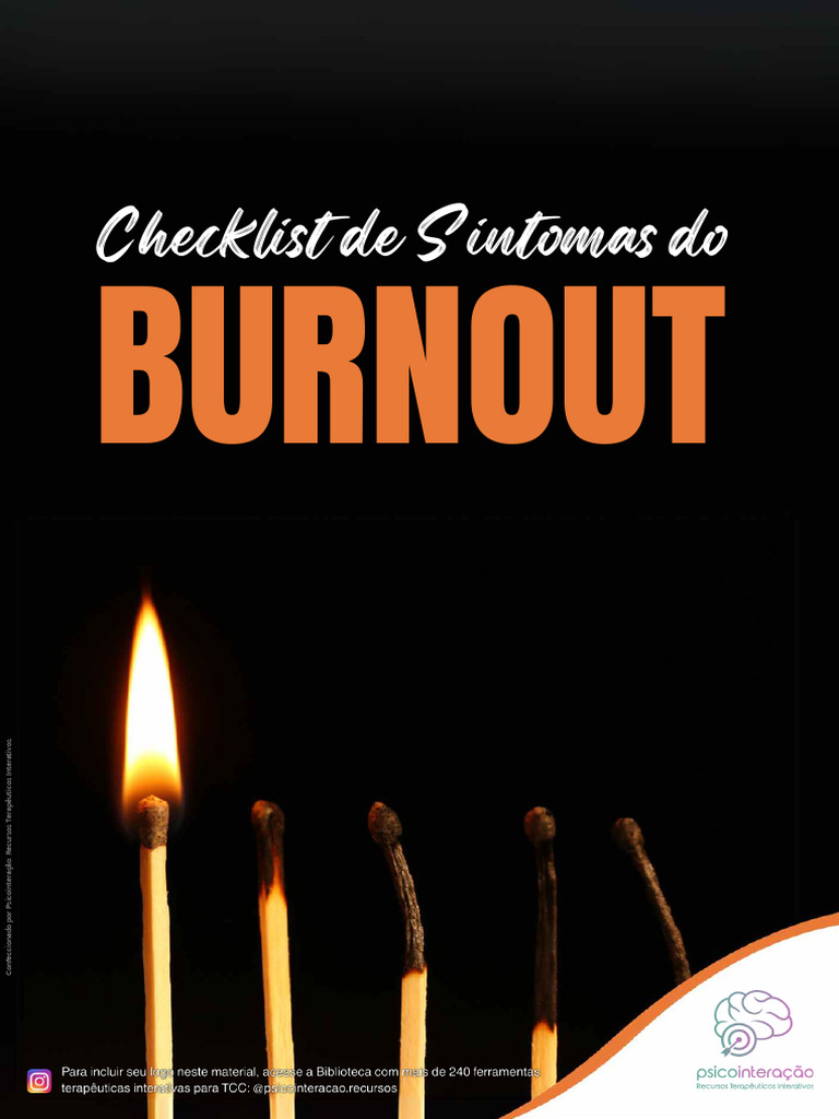 Checklist de Sintomas Do BURNOUT | PDF | Burnout ocupacional | Doenças ...