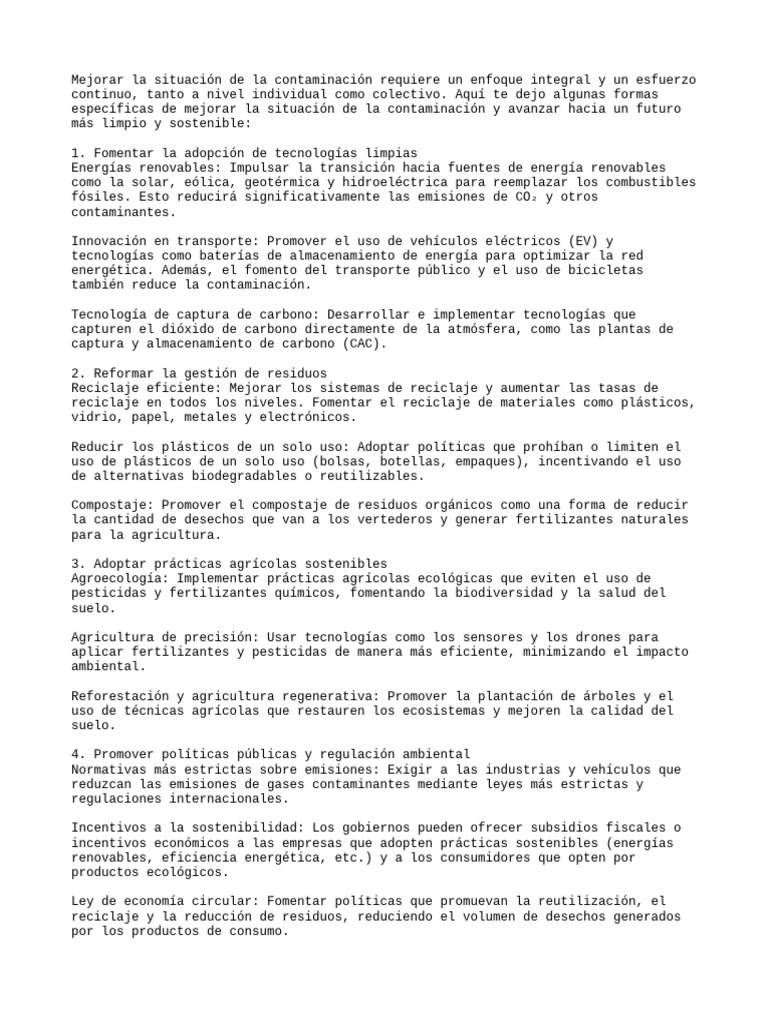 MEJORAR | PDF | Sustentabilidad | Residuos