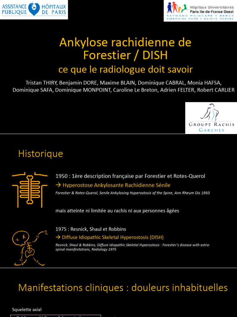 Ankylose rachidienne : Guide pour radiologues | PDF | Colonne ...