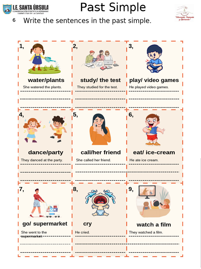 Past Simple Write the Sentences in the Past Simple | PDF