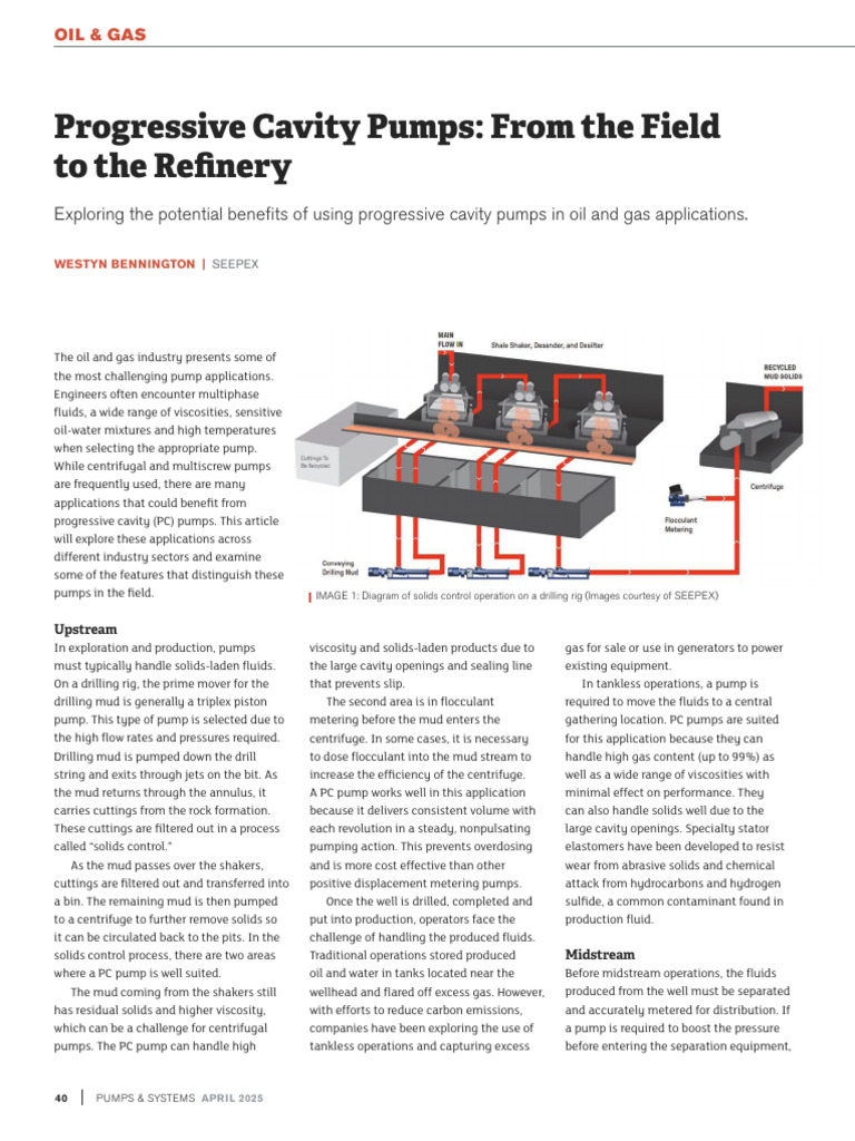 Progress Cavity Pumps | PDF | Pump | Gases