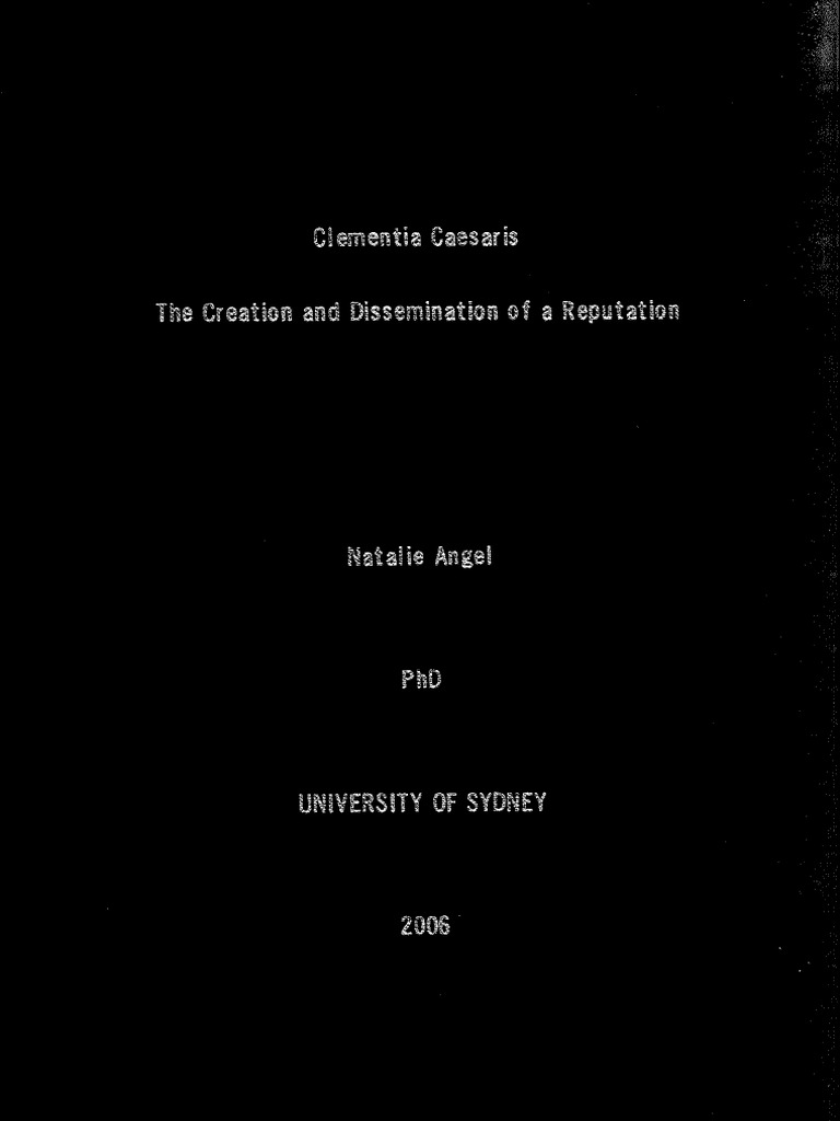 Clementia Caesaris The Creation and Dissemination of A Reputation | PDF
