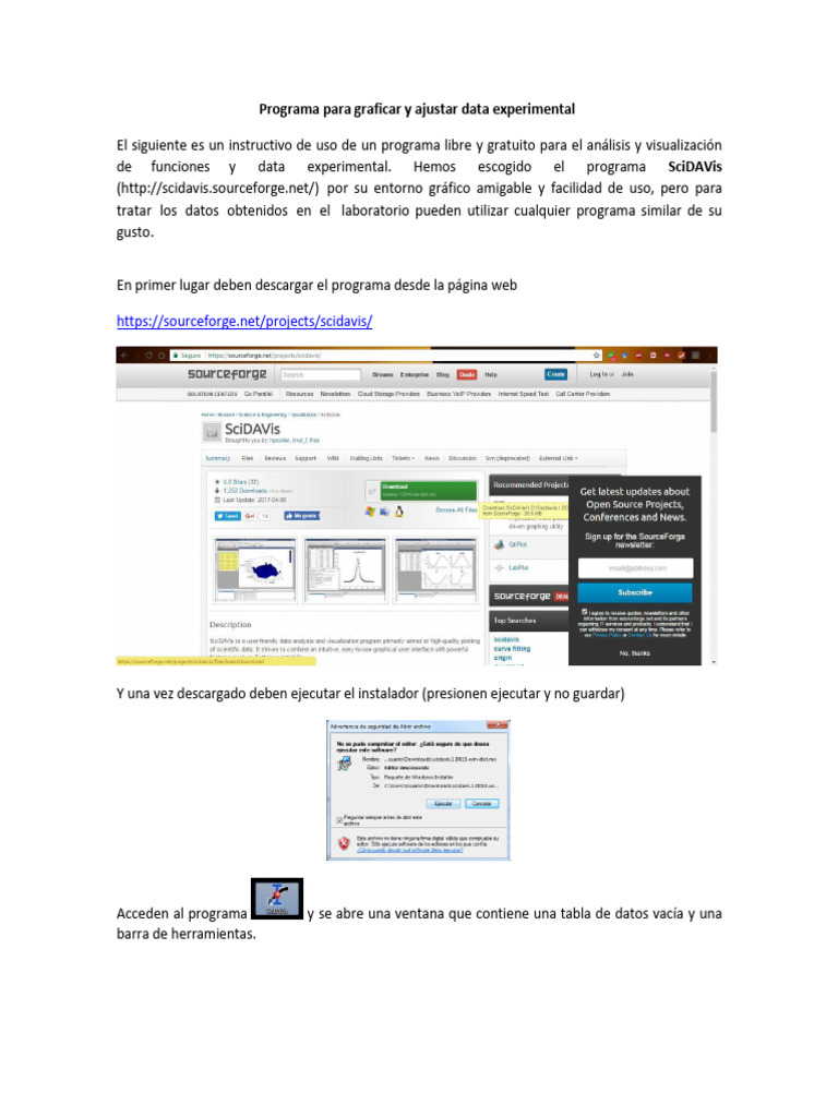 Explicación Programa Graficador SciDAVis | PDF | Informática | Software