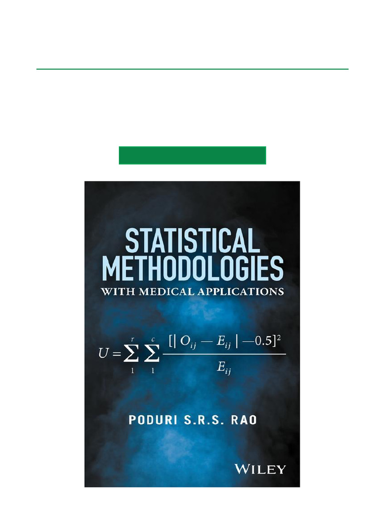 Statistical Methodologies With Medical Applications - 1st Edition Full-Feature Download | PDF ...