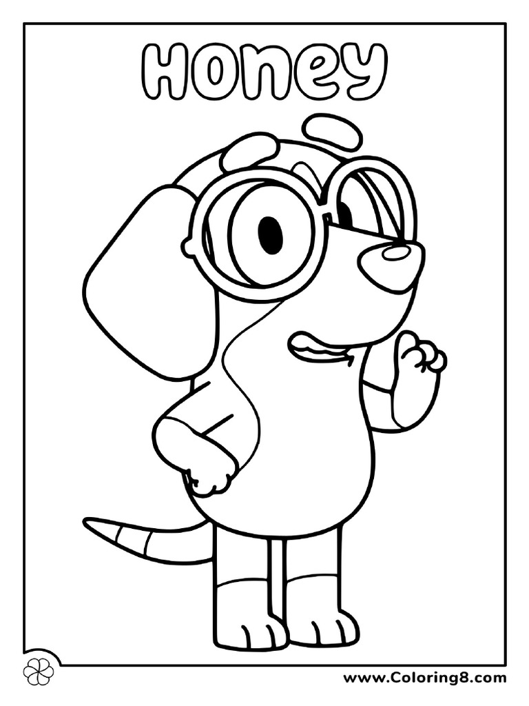 Honey Character Coloring Page | PDF