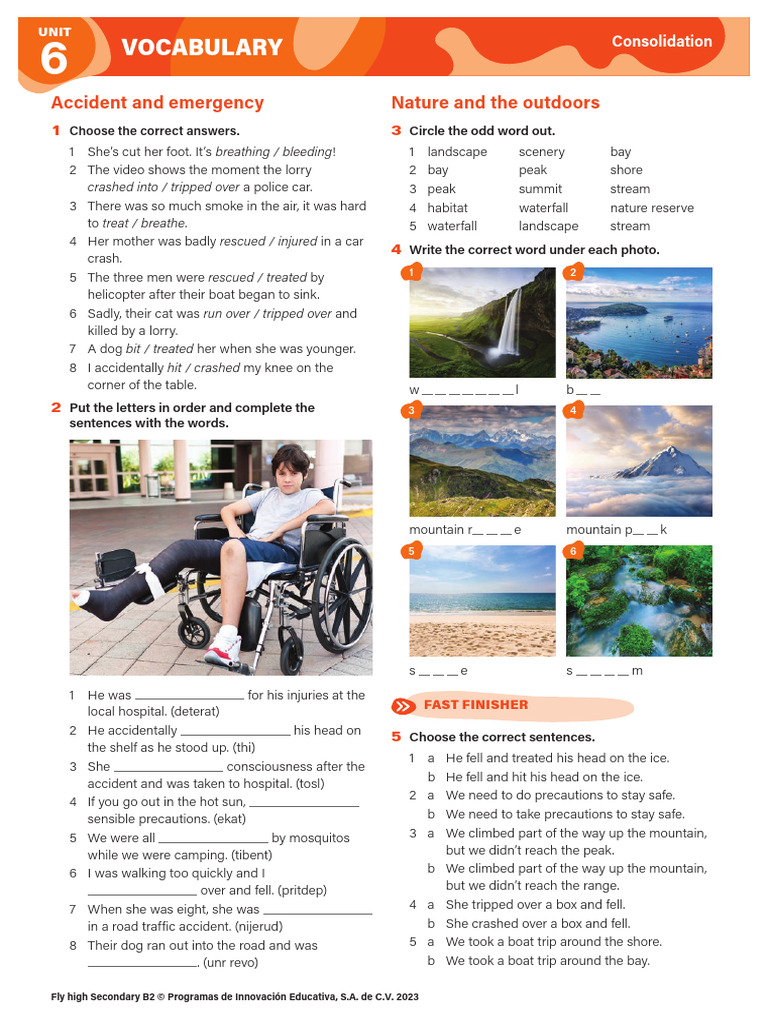 Accident and Emergency Vocabulary and Exercises | PDF | Verb | Linguistics