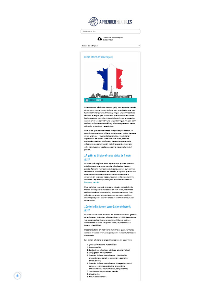 Curso Básico de Francés (A1) | PDF | Idioma francés | Pronombre