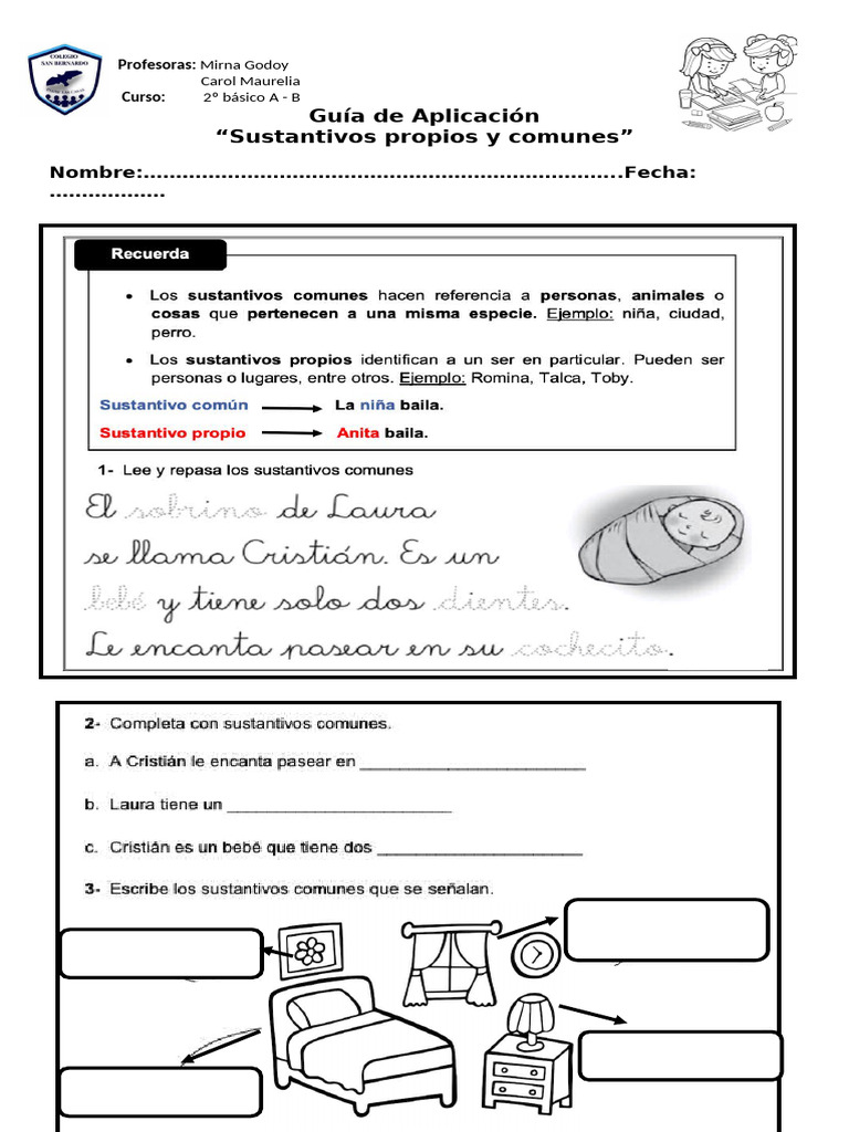 Guía de Sustantivos Propios y Comunes | PDF