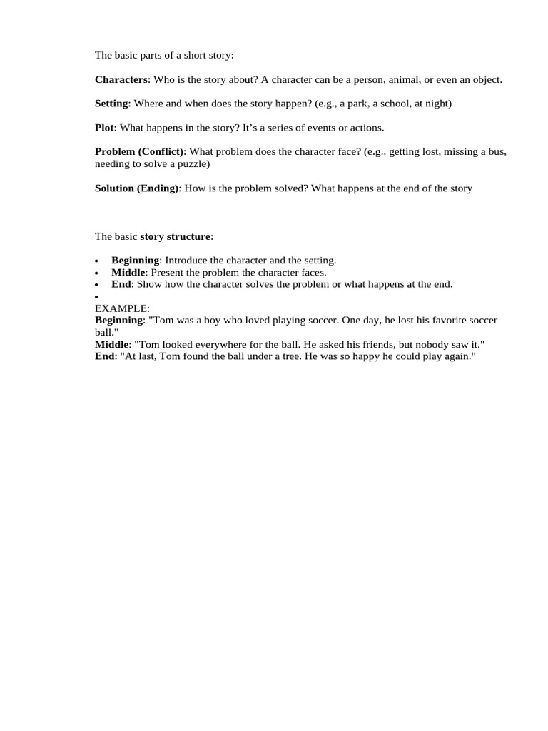 Short Story Structure Explained | PDF