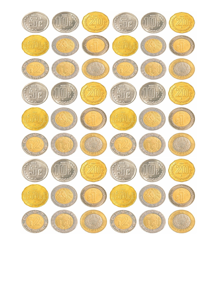 Monedas de Todos Los Valores | PDF