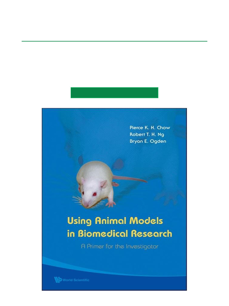 Animal Models in Biomedical Research Guide | PDF | Model Organism ...