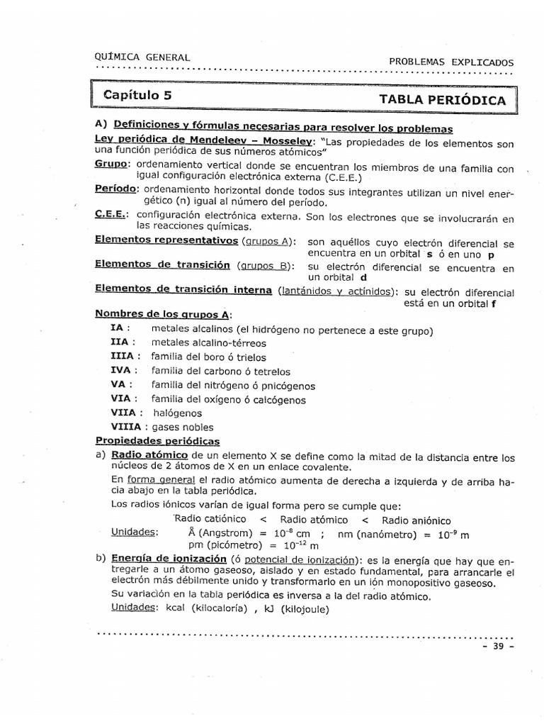 Capìtulo 5 - Tabla Periódica | PDF