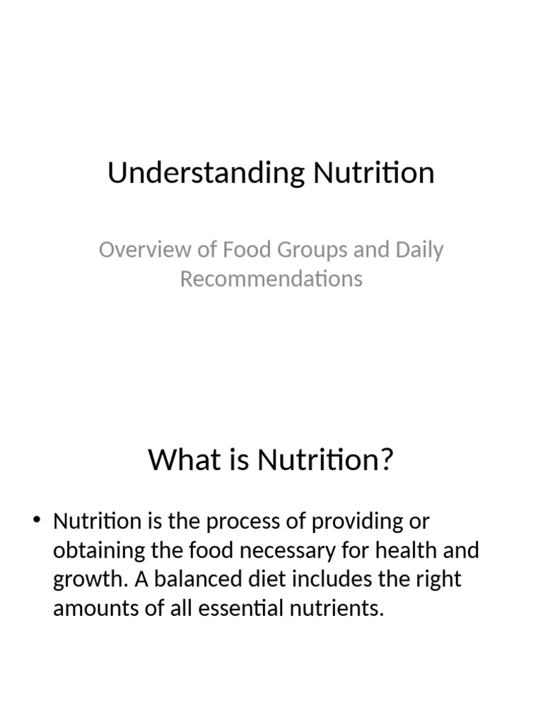 Nutrition Presentation | PDF