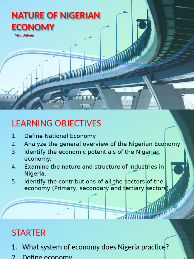 Overview of Nigeria's Economic Nature | PDF | Nigeria | Economies
