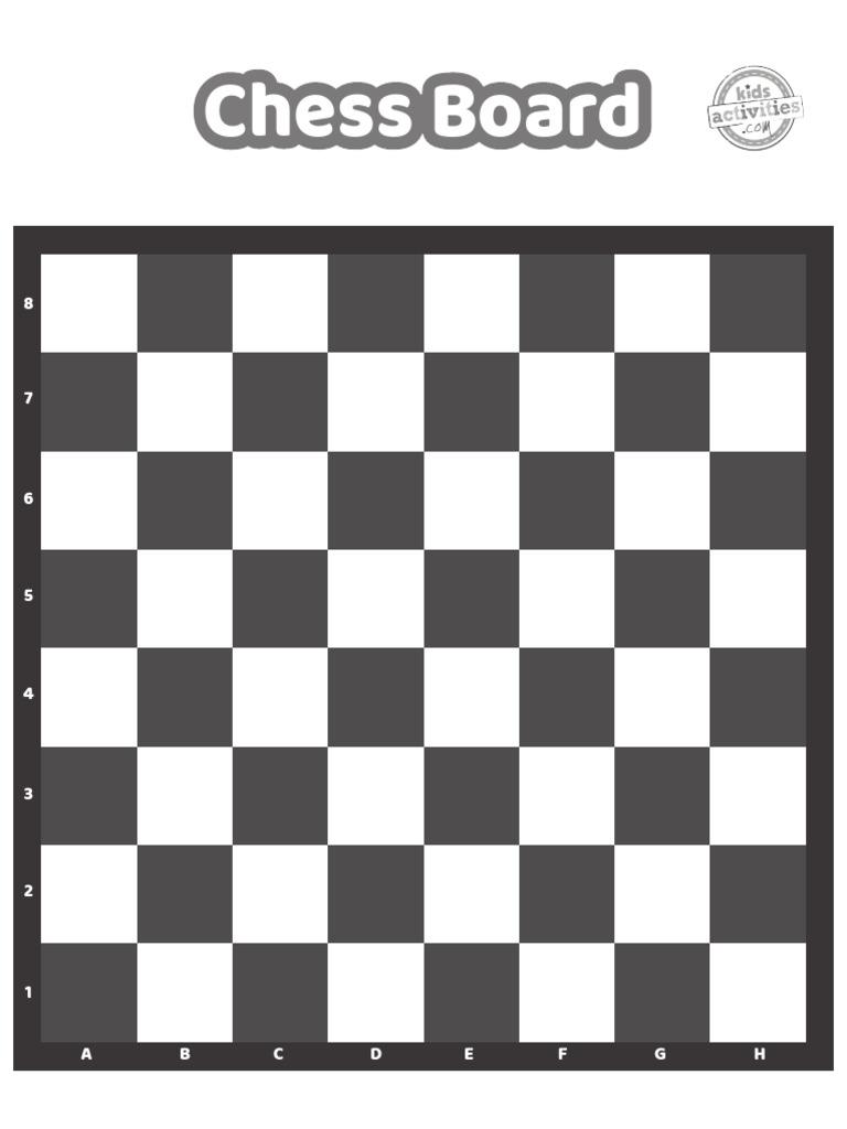 Printable Chess Board and Chess Pieces | PDF