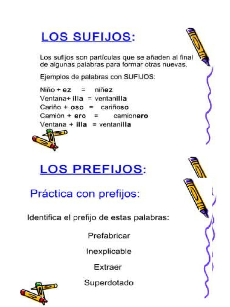 Ejemplos Prefijos y Sufijos | PDF