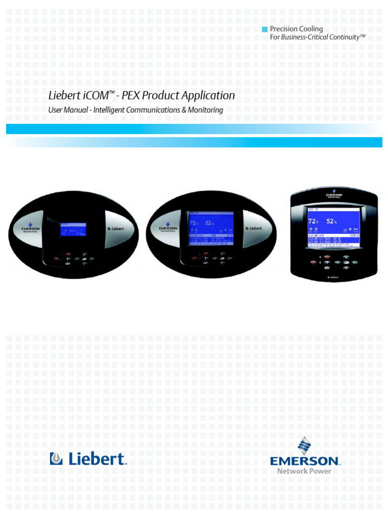 Liebert Pex Product Application User Manual | PDF | Menu (Computing) | Human–Computer Interaction
