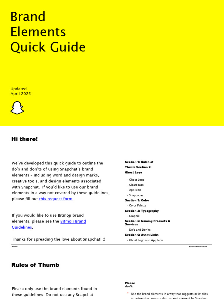 Snapchat Brand Guidelines - EN | PDF | Snapchat | Logos