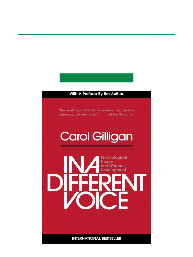 Gilligan's Voice: Women's Development Insights | PDF | Psychology