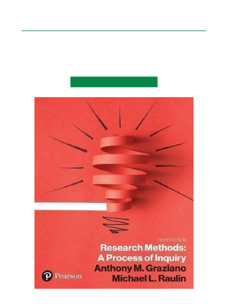 Research Methods A Process of Inquiry, 9th Edition New Edition PDF ...