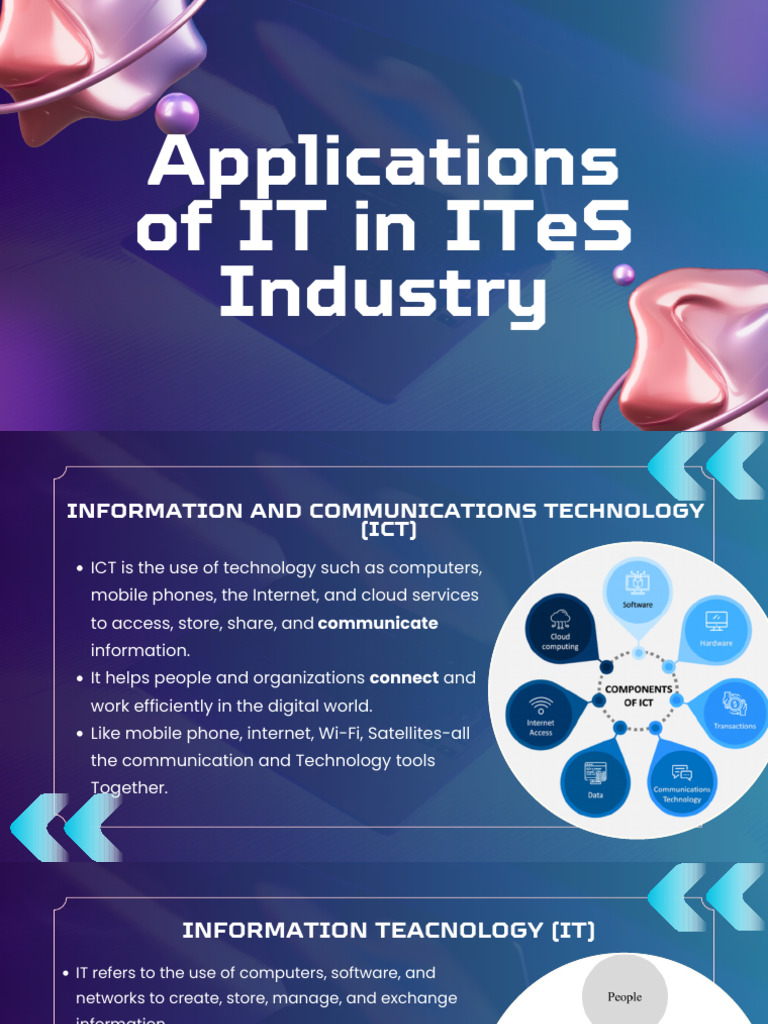Applications of IT in ITes Industry | PDF | Information And ...