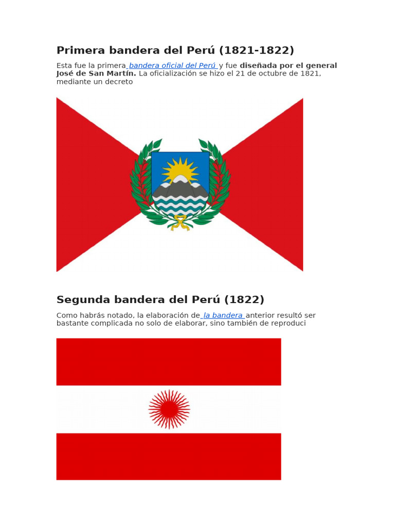 Primera Bandera Del Perú | PDF