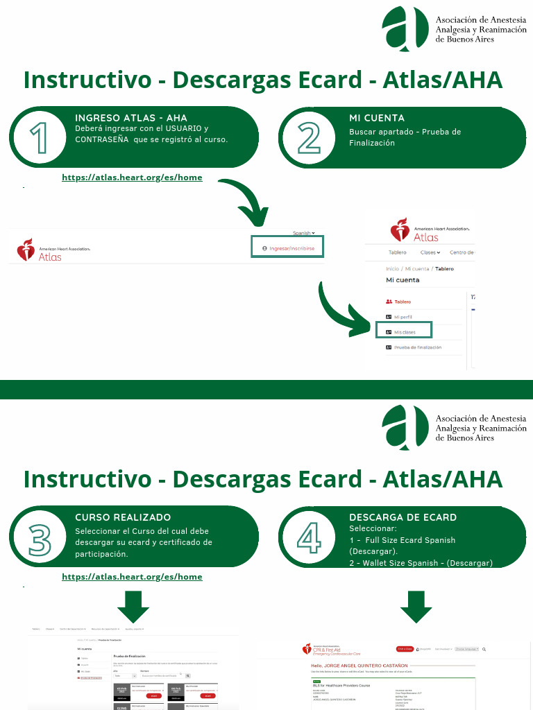 Instructivo - Descarga Ecard ACLS | PDF