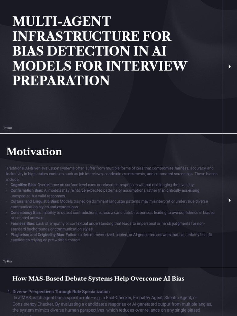Multi-Agent Infrastructure For Bias Detection in Ai Models For Interview Preparation | PDF ...