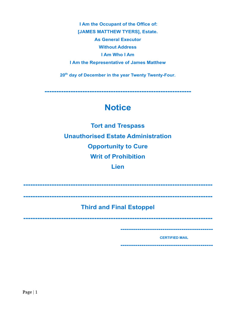 1.17.25 - PUBLIC NOTICE - PDF - James - Lien Third Notice Estoppel ...