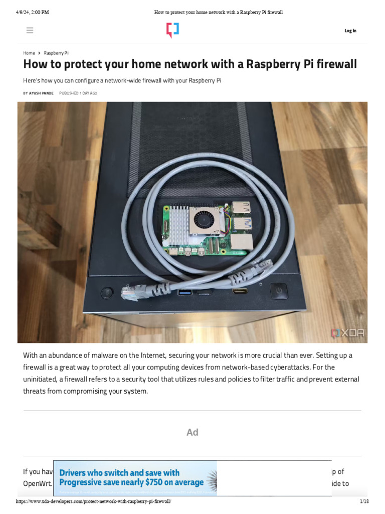 How to protect your home network with a Raspberry Pi firewall | PDF | Computer Network ...