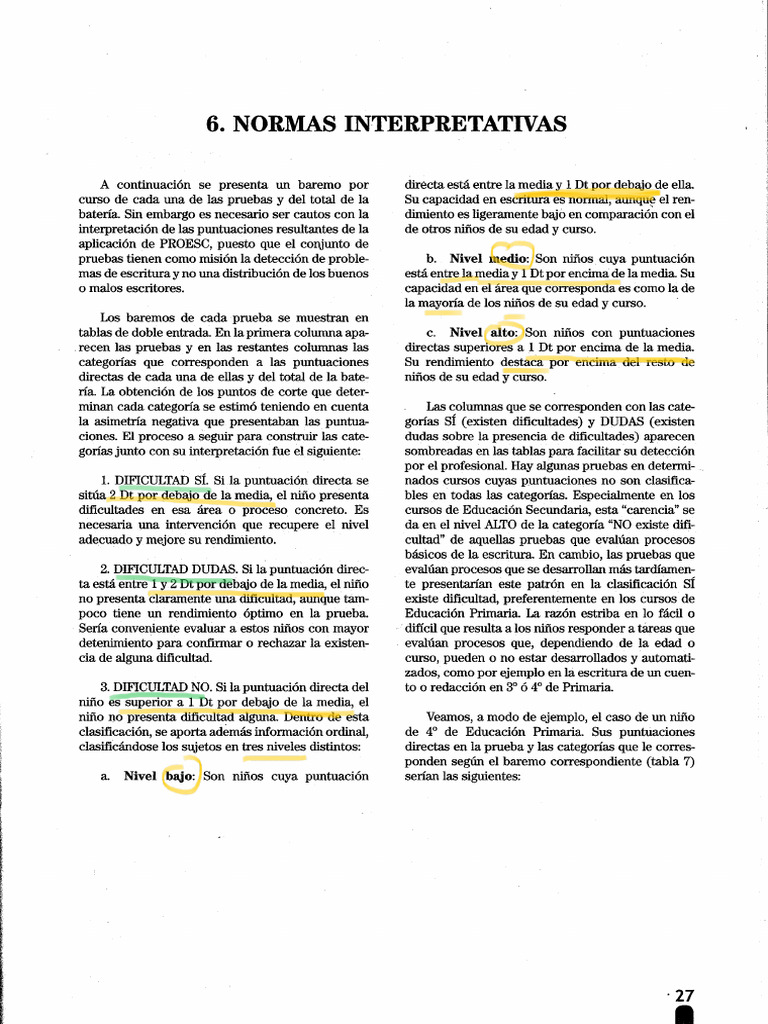 Interpretación PROESC | PDF