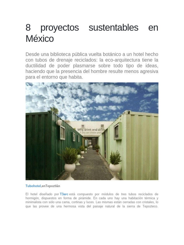 Proyectos Sustentables en México | PDF | México | Sustentabilidad