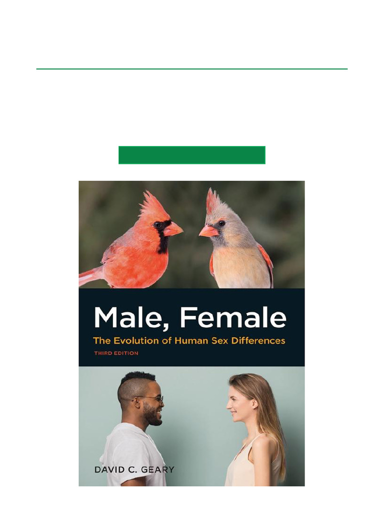 Male, Female The Evolution of Human Sex Differences - 3rd Edition ...