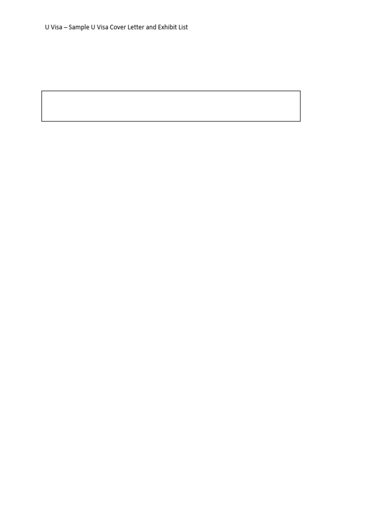 U Visa Cover Letter Sample Guide | PDF | Injustice | Crime & Violence
