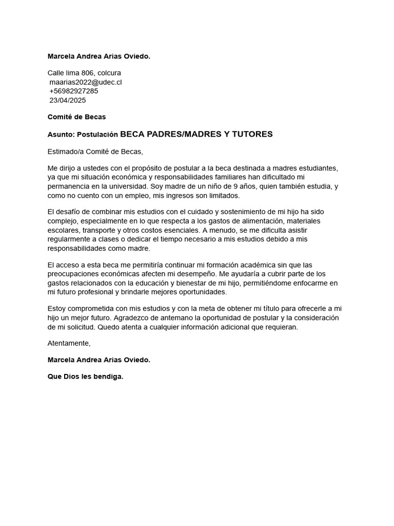 Carta Becas | PDF