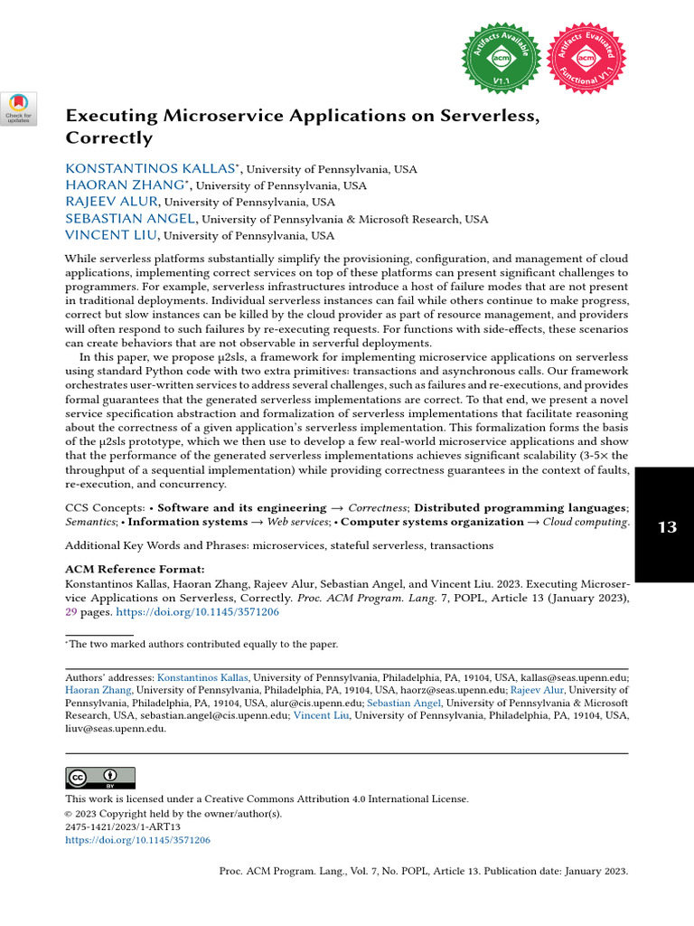 Q2 Executing Microservice Applications On Serverless | PDF | Cloud Computing | Computer Engineering