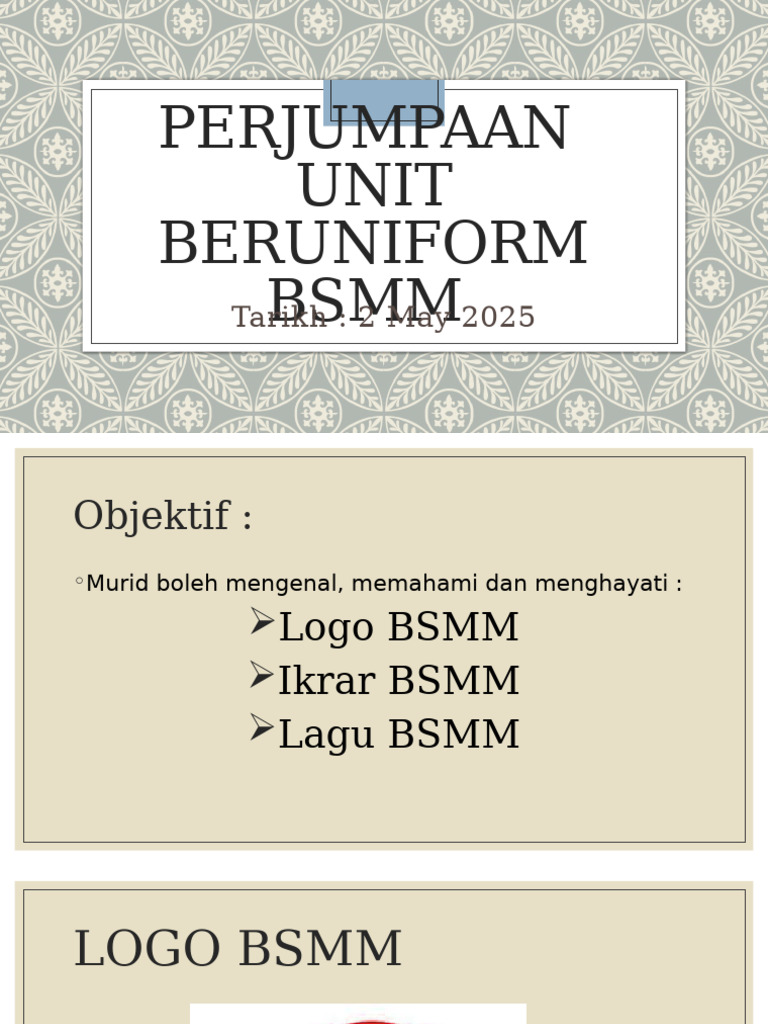 Perjumpaan BSMM 2 May 2025 | PDF