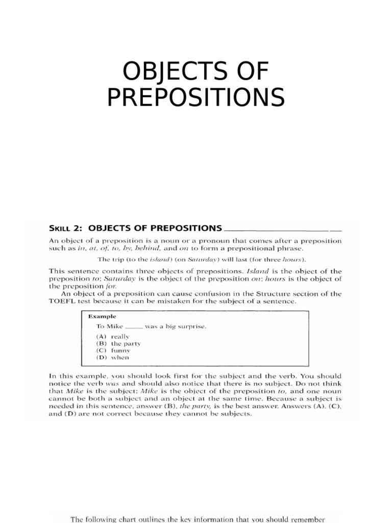 Objects of Prepositions | PDF