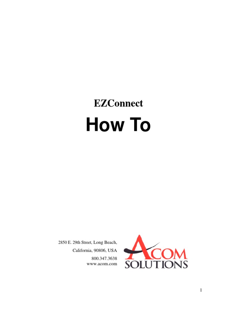 EZConnect HowTo | PDF | Electronic Data Interchange | Xml Schema