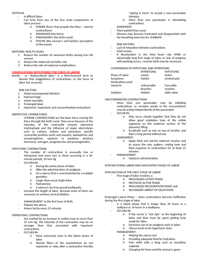 NCM 109 Midterm Reviewer | PDF | Childbirth | Fetus