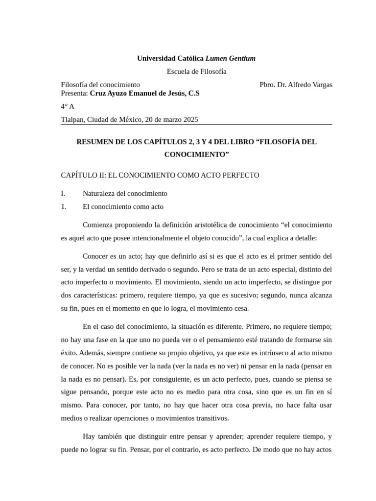 Resume N | PDF | Verdad | Conocimiento