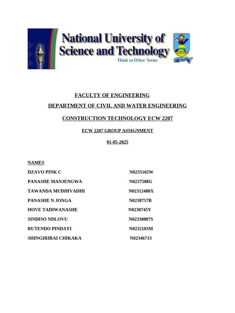 Group 3 Construction Technology Assignment1 | PDF | Project Management