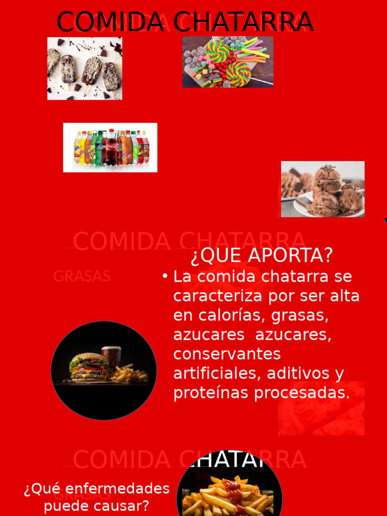 Comida Chatarra vs. Saludable: Riesgos y Beneficios | PDF